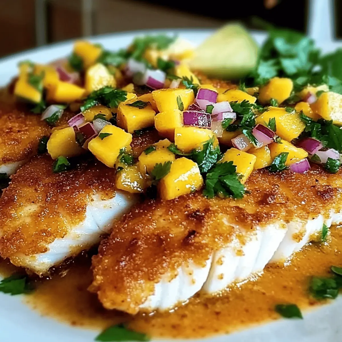 Ultimate Crispy Coconut-Curry Fish with Delicious Mango Salsa
