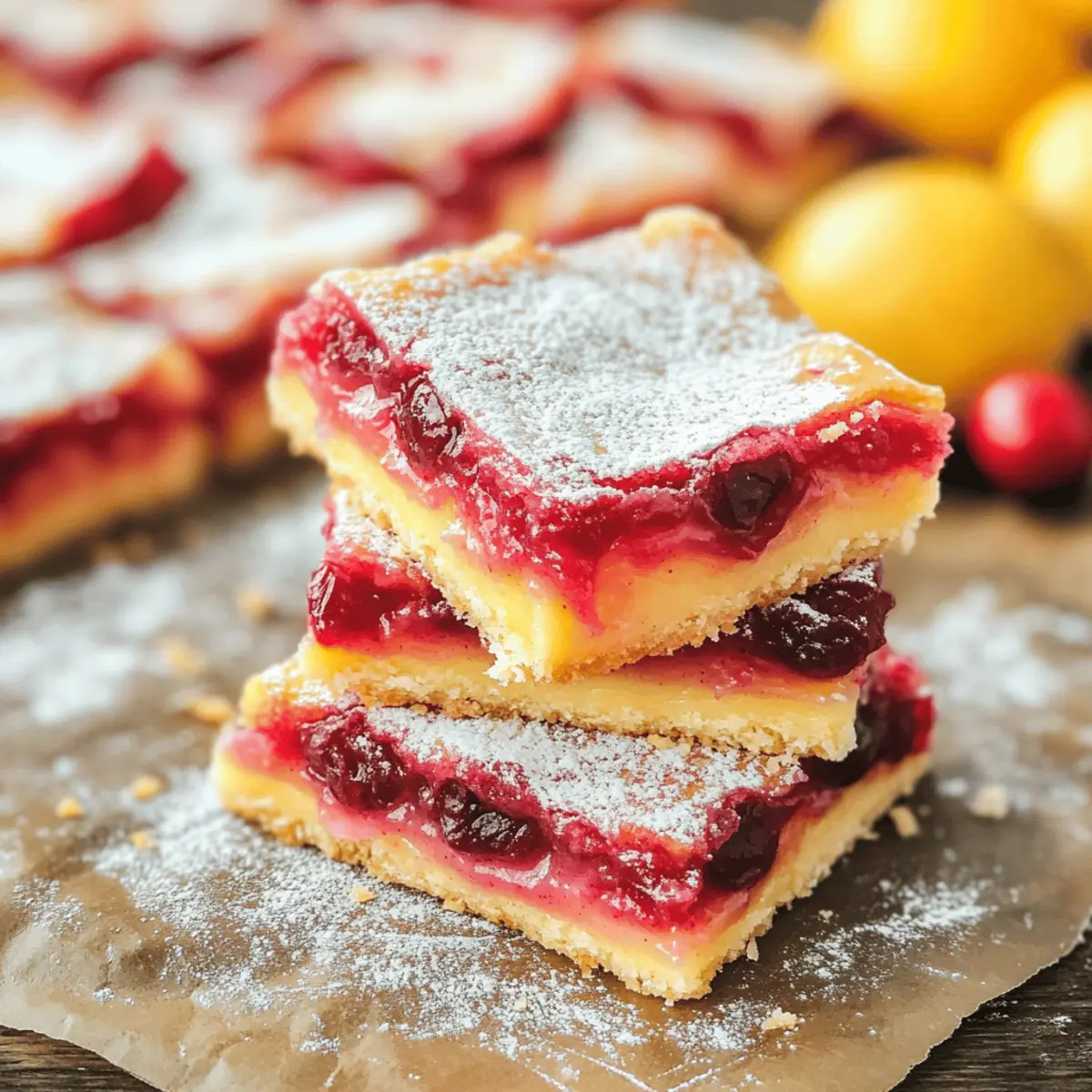 Irresistible Cranberry Lemon Bars: Delicious Holiday Treat